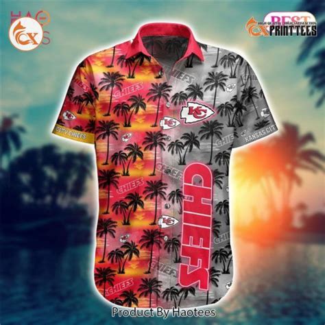 Kansas City Chiefs Old Logo Customized Tropical Palm Tree Aloha Shirt