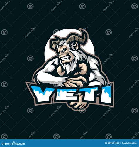 Yeti Mascot Esport Logo Design Vector Illustration