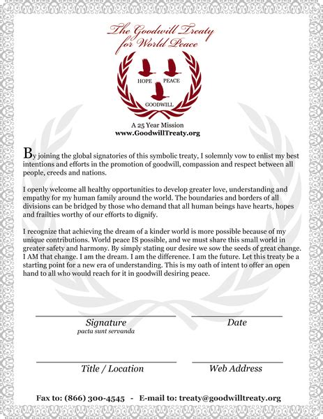 Peace Treaty Template Free Images At Vector Clip Art