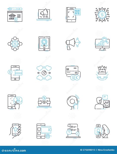 Target Marketing Linear Icons Set Segmentation Demographics