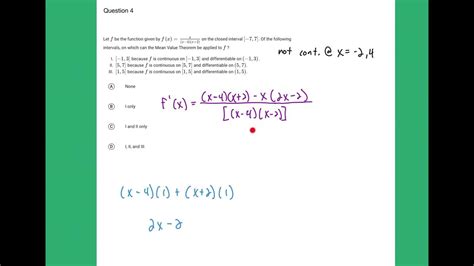Ap Calculus Ab Unit 5 Progress Check Mcqs Parts A B And C Youtube