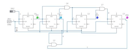 synchronous bcd counter 4 bit multisim live