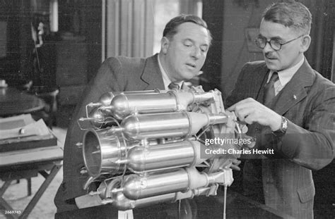 Sir Frank Whittle Right Pioneer Of The Jet Engine Explains The News Photo Getty Images