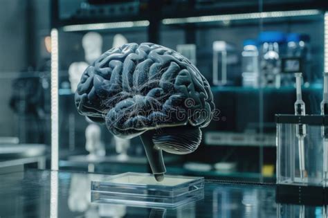 Brain Research Concept With Digital Neural Pathways And Abstract Design