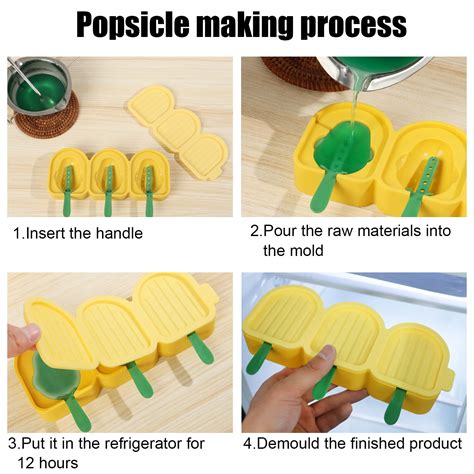 1pc Creativity 3 Cavity Popsicle Mold Diy Homemade Grandado