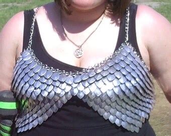 Angel Wing Scale Mail Top Women S Medium Large With Cririss Cross Back