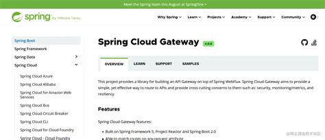 Spring Cloud 之 Gateway 网关Spring Cloud Gateway是Spring官方基于Spri 掘金