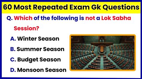 60 Most Repeated Exam Gk Questions Gds To Mts Exam Gds To Postman Exam Career Post Youtube