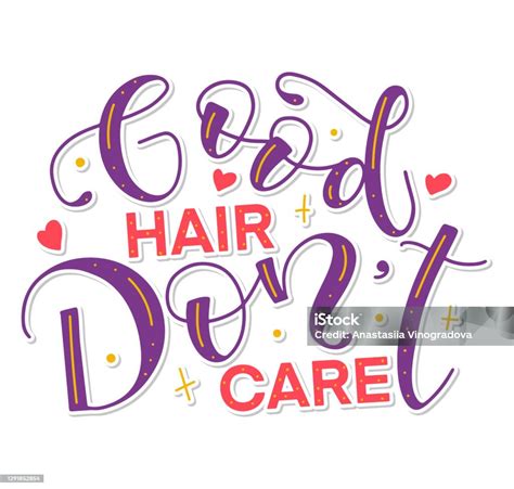 좋은 머리는 상관하지 않습니다 흰색 배경에 고립 된 컬러 벡터 일러스트레이션 쇼핑백 디자인 전화 케이스 포스터 티셔츠 및 소셜 미디어에 사용할 수 있습니다 0명에 대한 스톡