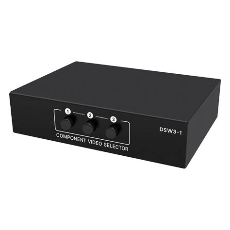 Kokiya Audio Splitter 3 In 1 Out Component Av Video Selector Switch Box Composite Ypbpr