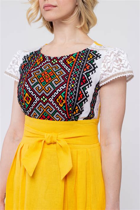 Плаття вишиванка максі жовте Сонячне купити в інтернет магазині Синій