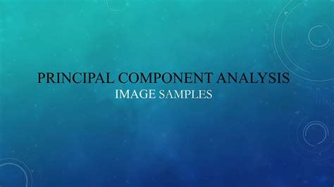 Remote Sensing Principal Component Analysis Pptx