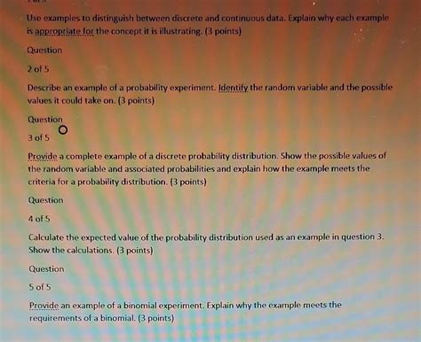 Use Examples To Distinguish Between Discrete And Chegg