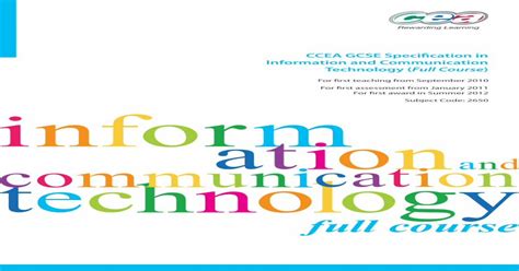 Pdf Ccea Gcse Specification In Information And … Wp Content Uploads 2011 01