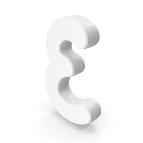 Font Cute E White 3d Object 2298838927 Shutterstock