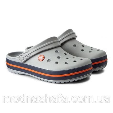 Купить Кроксы Crocs Crocband Light Grey/Navy, цена 1390 ₴ — Prom.ua (ID ...