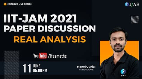 Real Analysis Iit Jam 2021 Paper Discussion With Manoj Sir Youtube