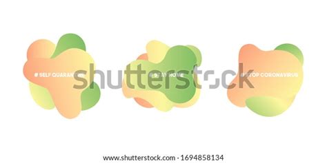 Set Fluid Gradient Vector Shapes Stay Stock Vector Royalty Free