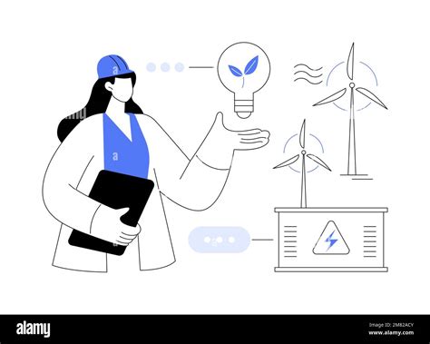 Wind Power Abstract Concept Vector Illustration Stock Vector Image