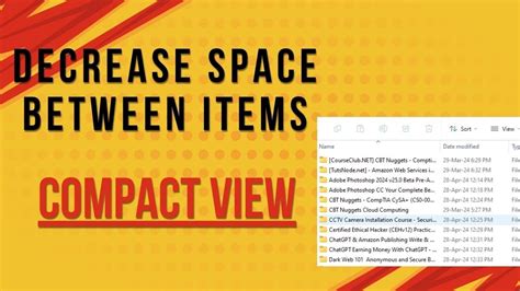 Compact View How To Decrease Space Between Items In Windows 11 Youtube
