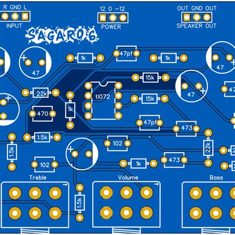 Soft BASS Preamplifier Using TL072 Hackaday Io