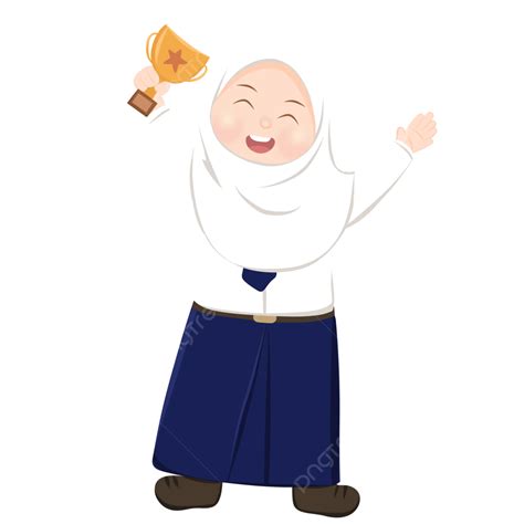 똑똑한 학생이 트로피를 이긴다 학생 학교 똑똑한 Png 일러스트 및 Psd 이미지 무료 다운로드 Pngtree