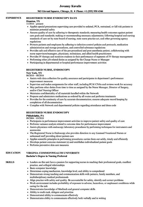 Gi Nurse Resume Examples