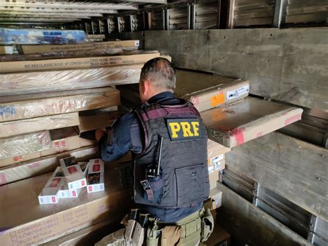 Prf Apreende Carga Contrabandeada De Cigarros Paraguaios Avaliada Em R