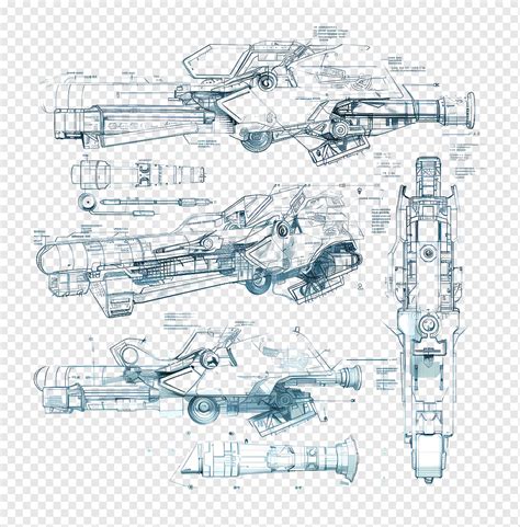 Space Ship Blueprints Space Ship Blueprint Wood Print By Dennson