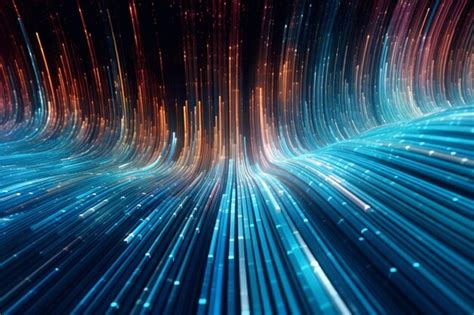 Abstract Flowing Data Ramp Premium Ai Generated Image