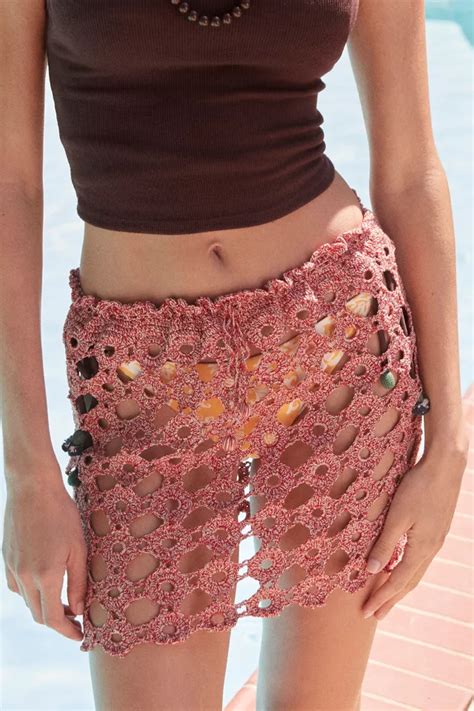 Agua Bendita Anay Crochet Mini Skirt Cover Up Urban Outfitters