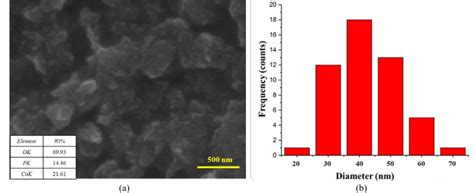 a morphology and b diameter distribution of hap nanoparticles