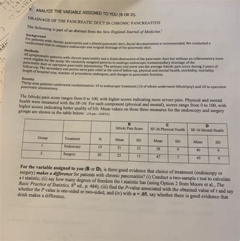 Solved X Analyze The Variable Assigned To You B Or D
