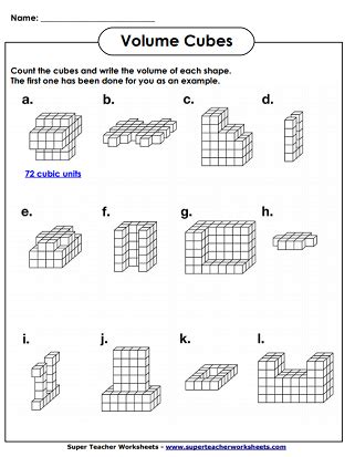 Volume Cubes Worksheets Worksheets Library