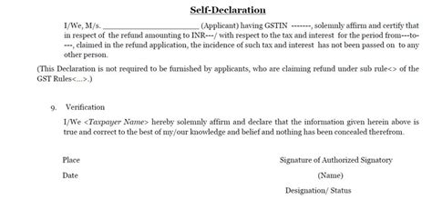 Gst Format Required In Refund Application
