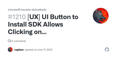 [ux] ui button to install sdk allows clicking on unsupported scenarios · issue 1210 · microsoft