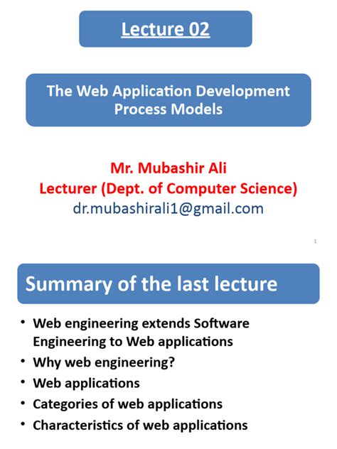 lect 2 web development process model pdf software development process computer engineering