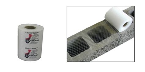 Grout Stop Roll For CMU Rolls