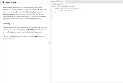 solved instructions quizscorestatistics ja 1 import