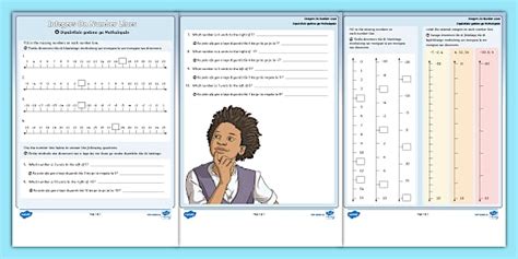 Read And Represent Integers On Number Lines Activity Sepedi