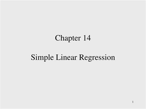 Ppt Chapter 14 Simple Linear Regression Powerpoint Presentation Free