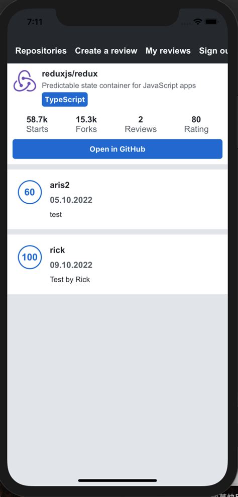 github rickycyang rate repository app react native practice