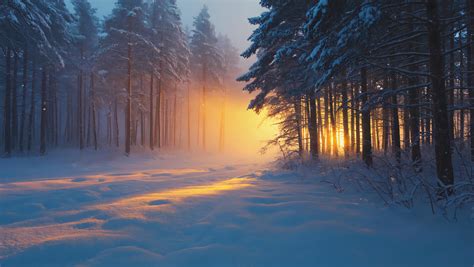 Обои на рабочий стол пейзаж с видом на ослепительный рассвет в лесу · 1920x1080 Full Hd