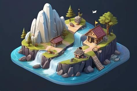 Very Detailed Tiny Cute Tour Guide Premium Ai Generated Image