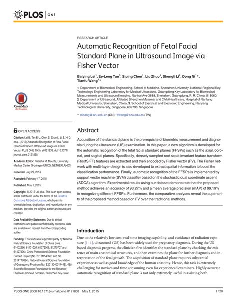 Pdf Automatic Recognition Of Fetal Facial Standard Plane In