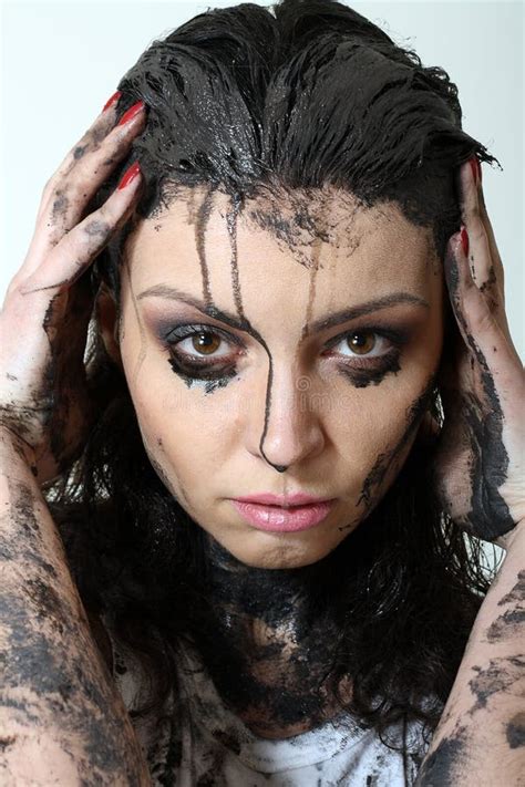 Woman Covered In Mud Stock Image Image Of Adult Beautiful 32105797