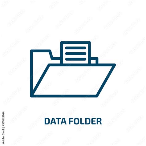 data folder icon from user interface collection thin linear data