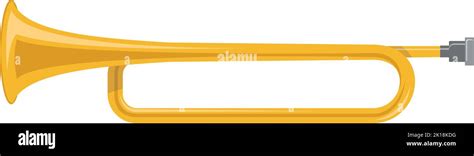 Vector Illustration Of A Trumpet In Cartoon Style Isolated On White Background Stock Vector