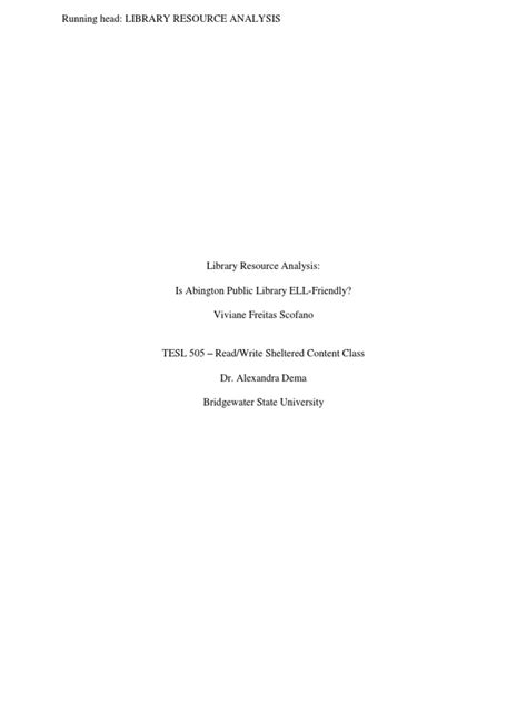 The Finished Library Analysis Pdf Libraries Books