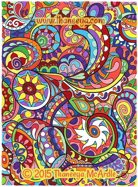 Groovy Abstract Coloring Book By Thaneeya Mcardle —